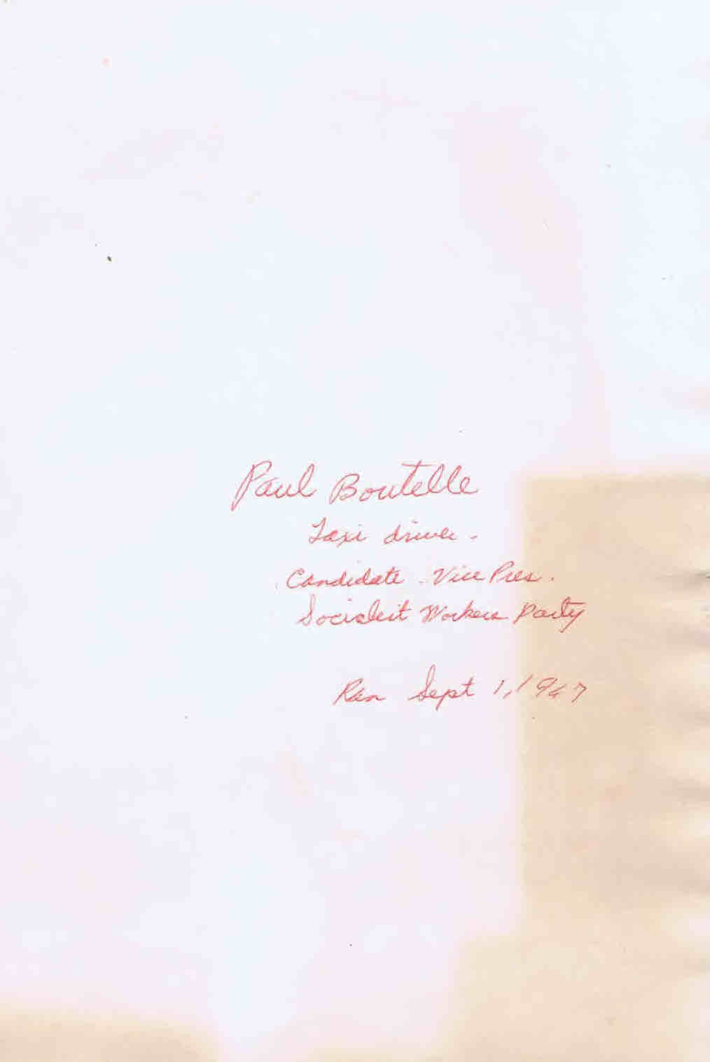 EUA – ELEIÇÕES PRESIDENCIAIS DE 1968 – SWP – FRED HALSTEAD – PAUL ...