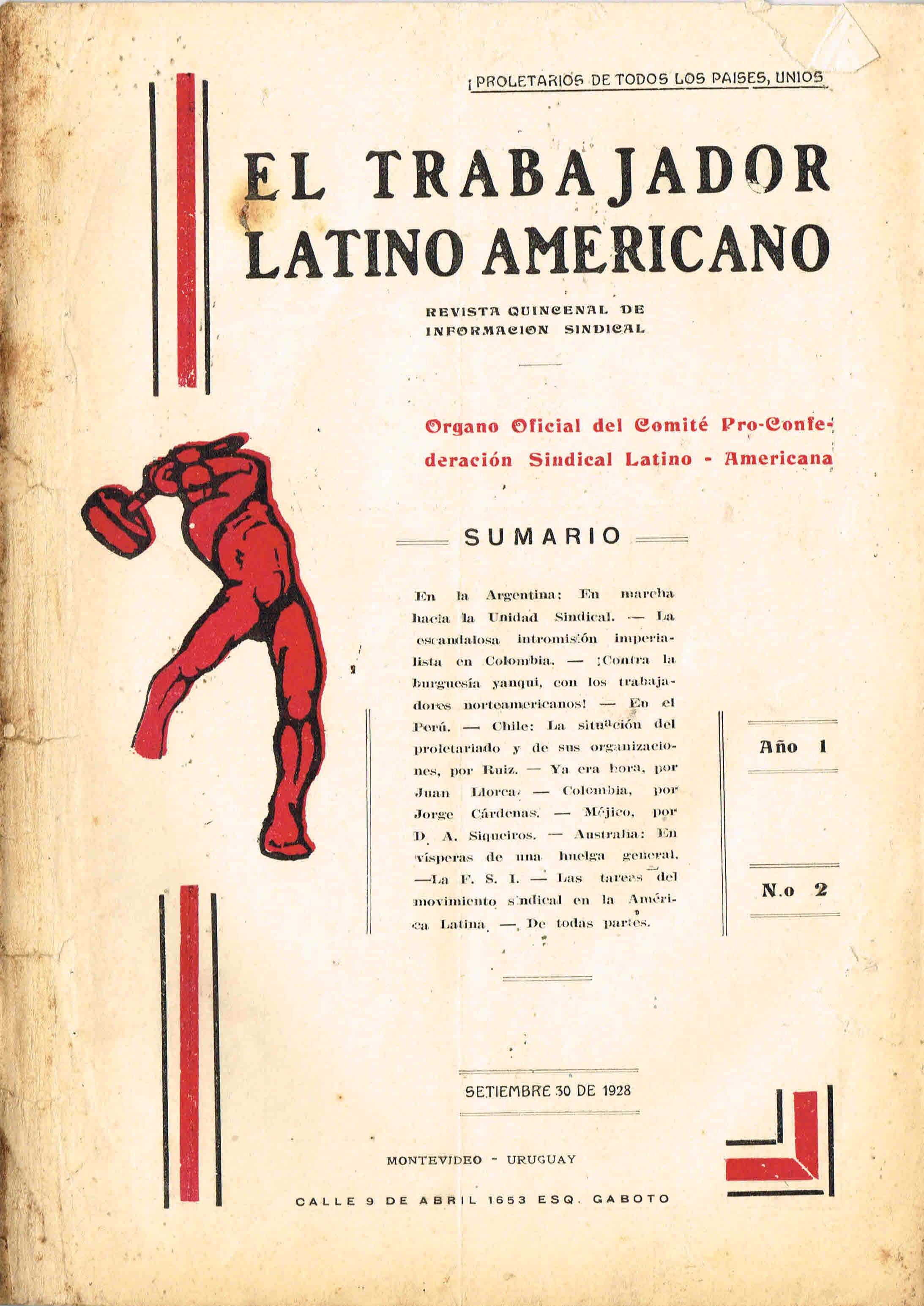 EL TRABAJADOR LATINO AMERICANO – EPHEMERA – Biblioteca e arquivo de ...