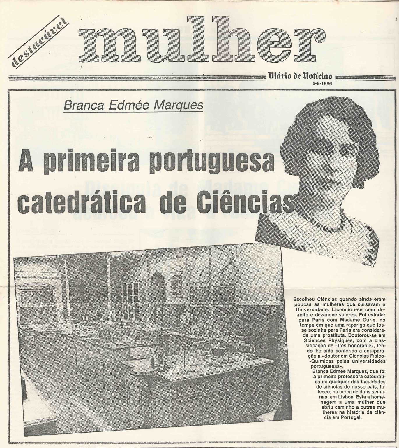 ARQUIVO – PAPÉIS DE E SOBRE BRANCA EDMÉE MARQUES (1899-1986) – EPHEMERA ...